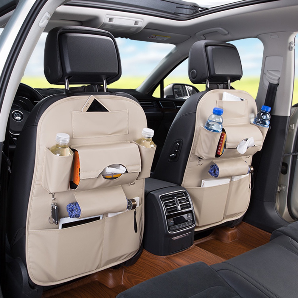 Car Front Seat Back Child Organizer Leather Storage Bag For Volvo XC90 ...