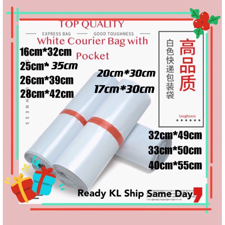 top quality 0ne pcs white colour Courier Bag multi size (With) Pocket ...