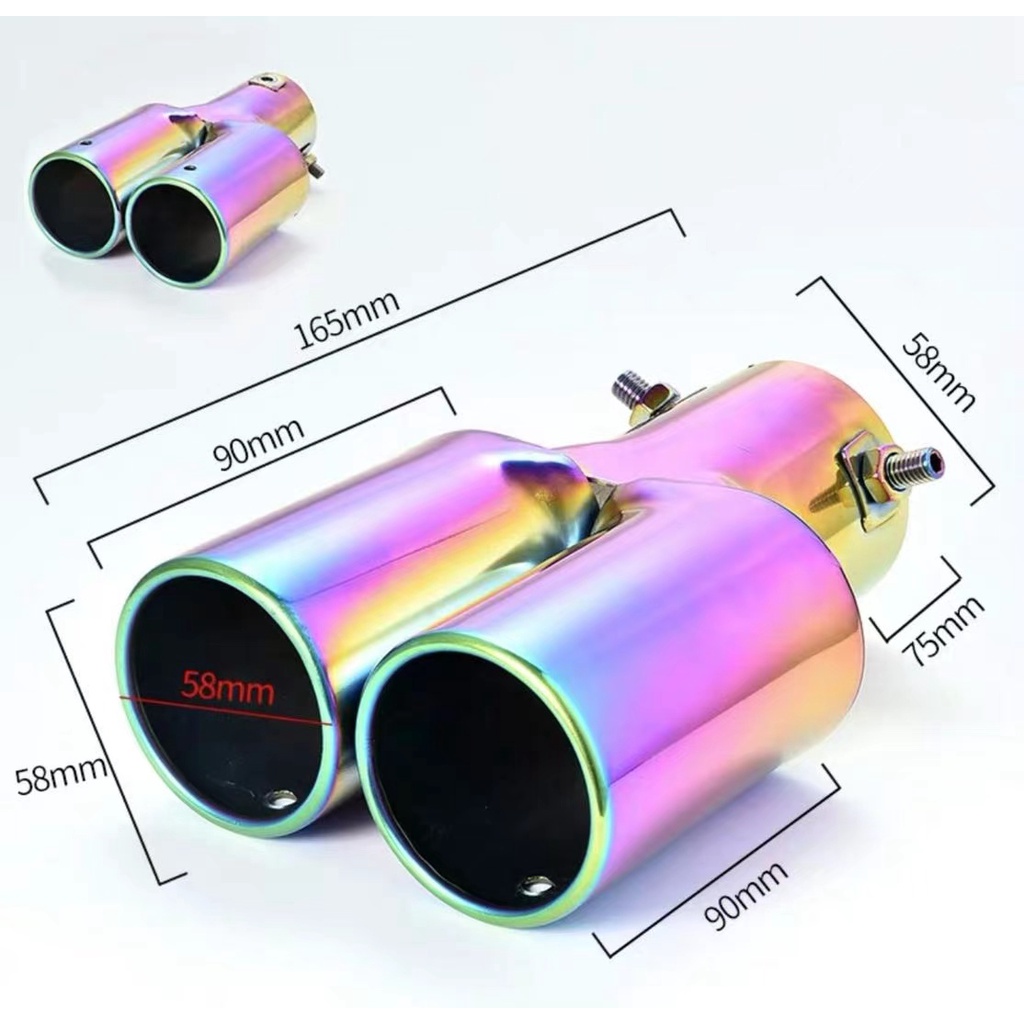 Exhaust tip titanium plug and play axia myvi alza wira kelisa bezza ...