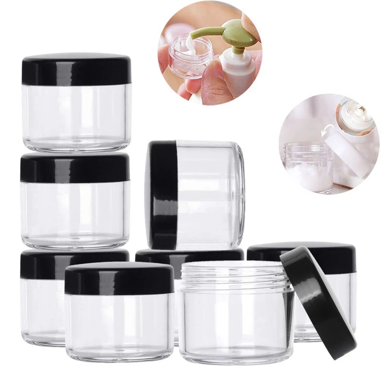 Portable Travel Round PP White Transparent Black Double Layer Smooth ...