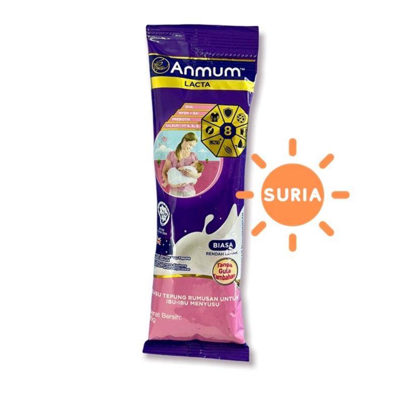 Anmum Lacta Sachet (36g) [Biasa/Chocolate] exp: 01/2026 | Shopee Malaysia