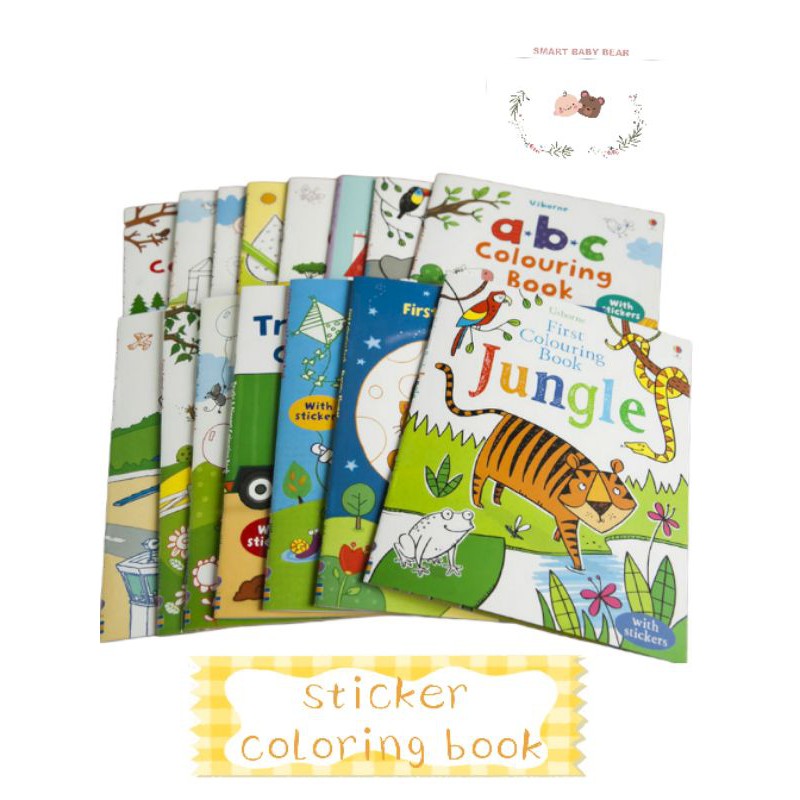 Usborne Sticker Colouring & Learning Book | Shopee Malaysia