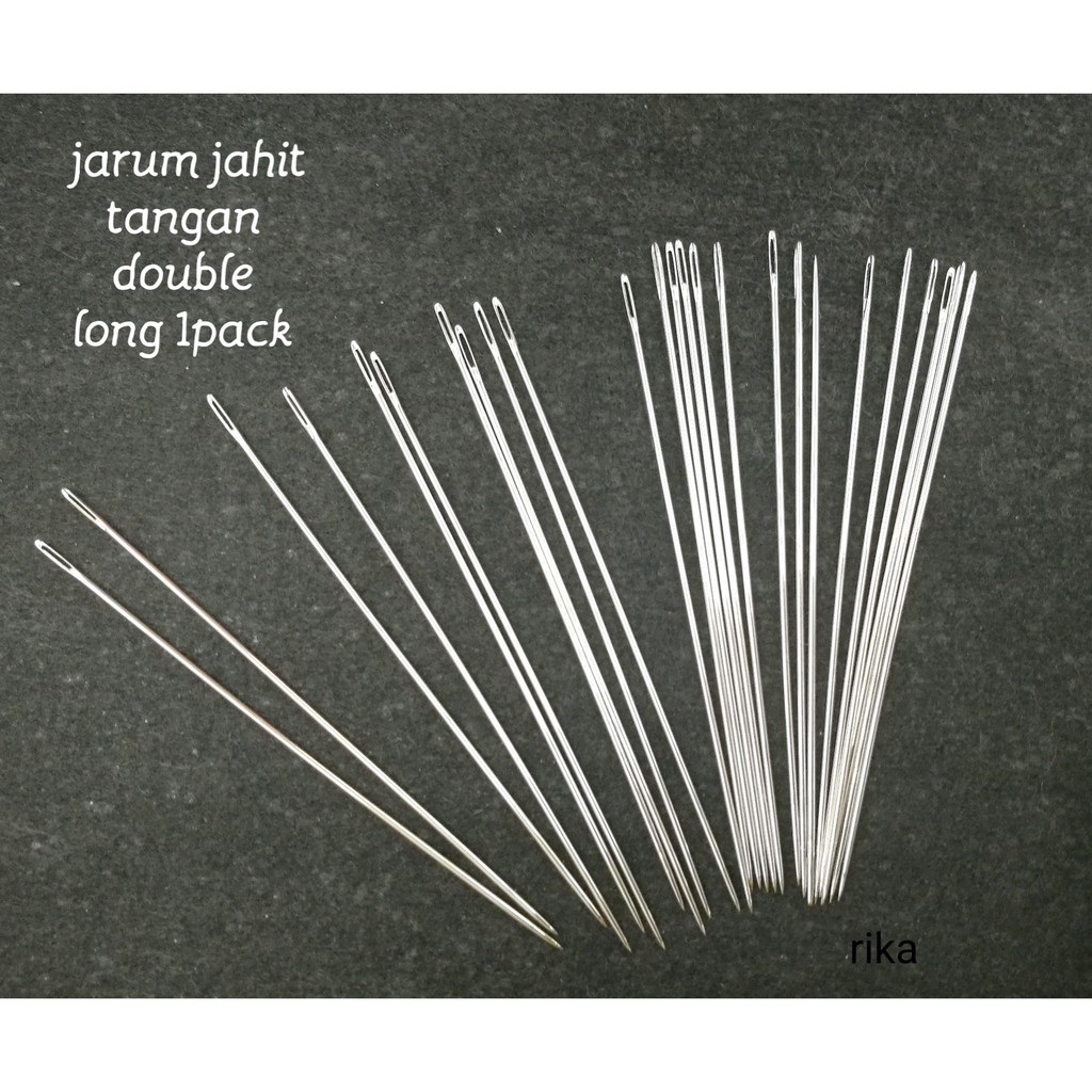 Jarum jahit tangan hand sewing needles Royal double long 25pc 1pack ...