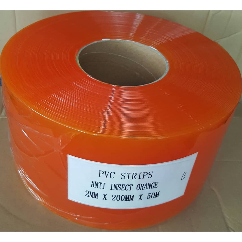 ANTI INSECT ORANGE STRIP CURTAIN (CHILLER) 8" x 50M x 2mm | Shopee Malaysia