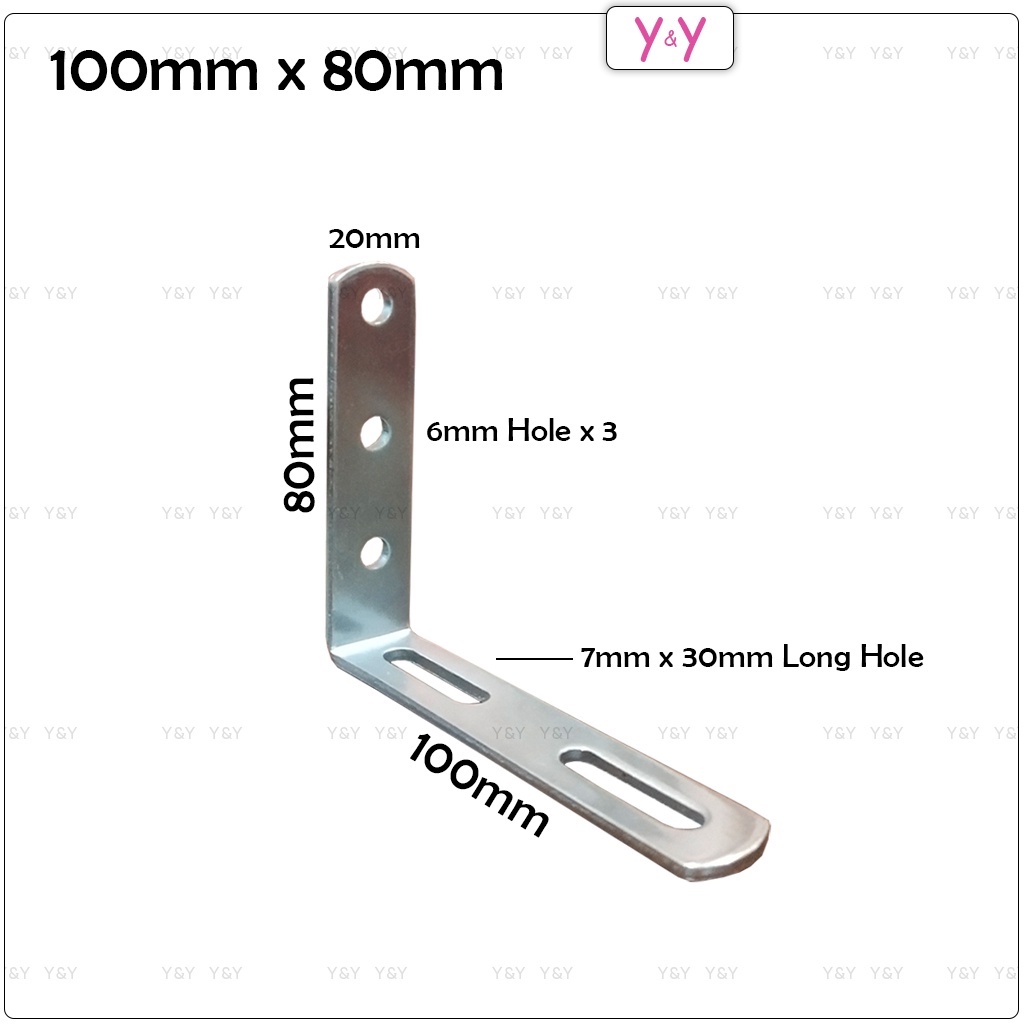 Y&Y Eco Extra Strength Mild Steel Angle L Bracket / Wall Shelf / L Join ...