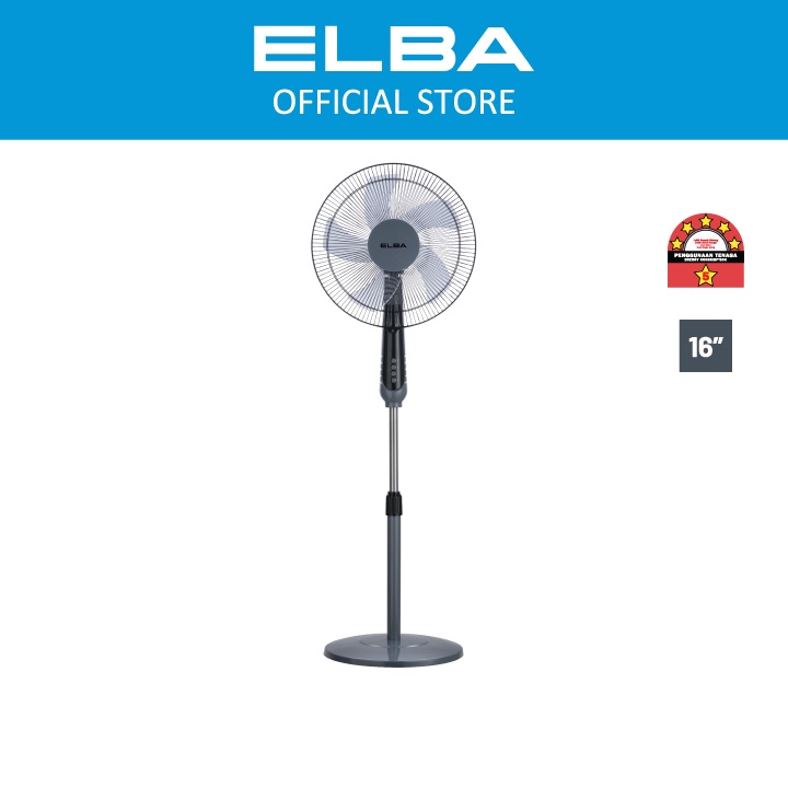ELBA 16" Stand Fan ESF-K1672(GR) - 5 Blades (16 inches / 50W) | Shopee ...
