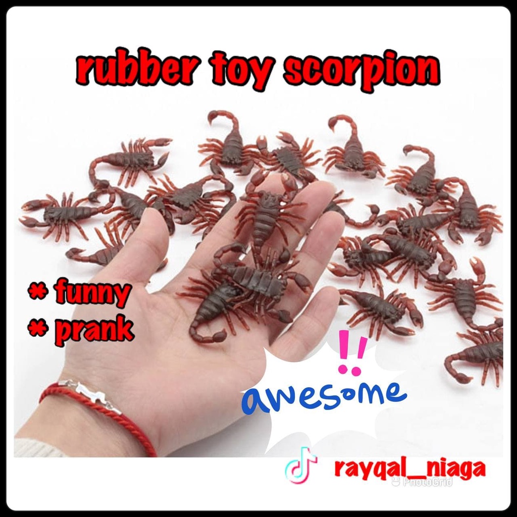 1Pcs Insect Rubber Toy Scorpion For Fun Kala Jengking Palsu Permainan ...