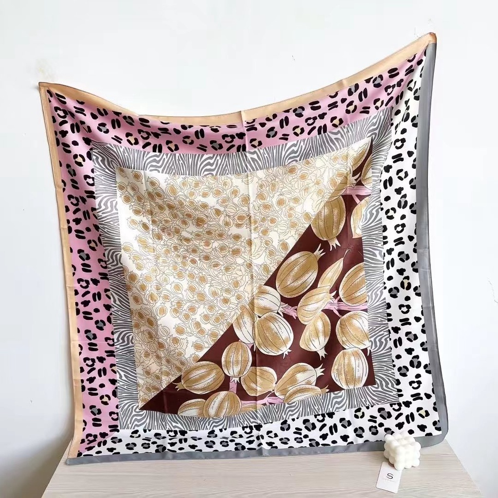 LISA Fashion Scarf 90x90cm Square Scarves Silk Feel Scarf Women's Printed Scarves TWILL | Shopee ...