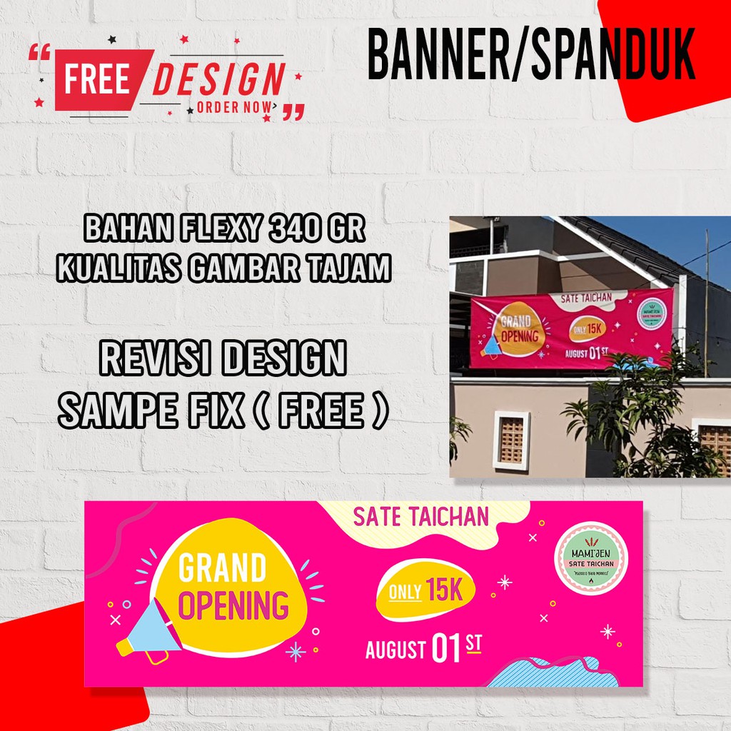 Print FREE DESIGN BANNER SPANDUK | Shopee Malaysia