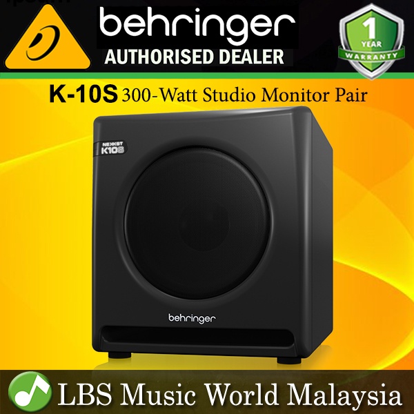 Behringer K-10S 300 Watt Audiophile 10" Studio Subwoofer with High Excursion Woofer (K10S K 10S ...