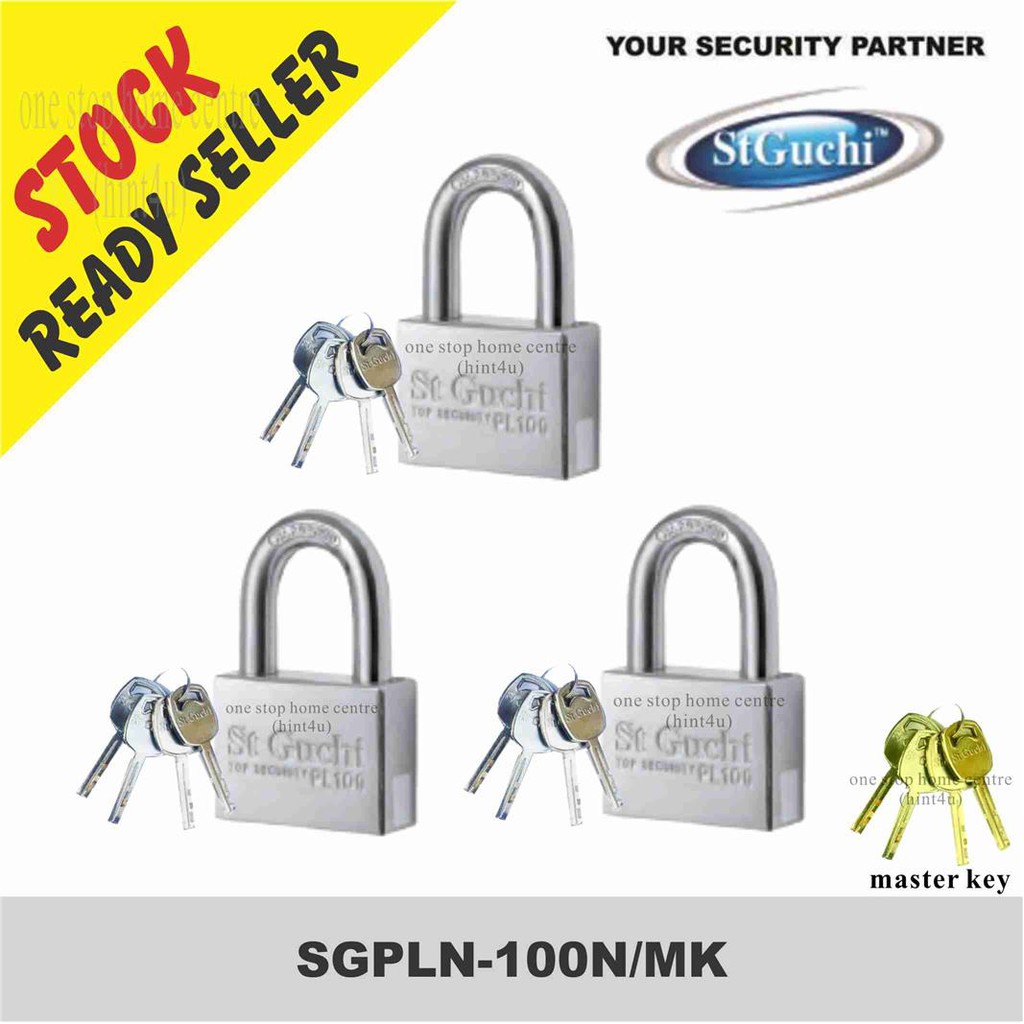 (OFFER) ST GUCHI SGPL100N/MK503 50MM (MASTER) KEY PADLOCK | Shopee Malaysia