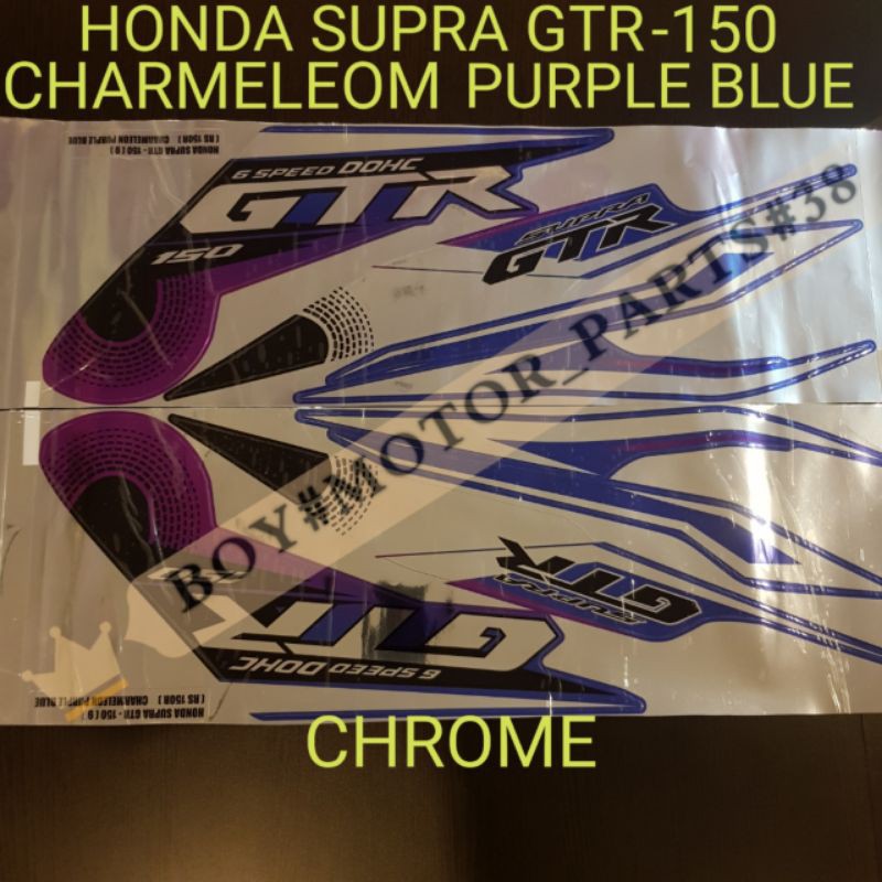 RS 150 HONDA RS150 SUPRA GTR-150 ( 9 ) CHROME BODY STICKER | Shopee ...