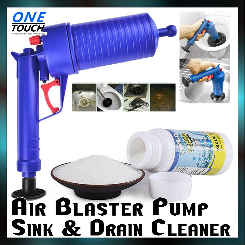 (BUNDLE) ONETOUCH Air Drain Blaster Pump Cleaner Pressure Plunger WITH ...