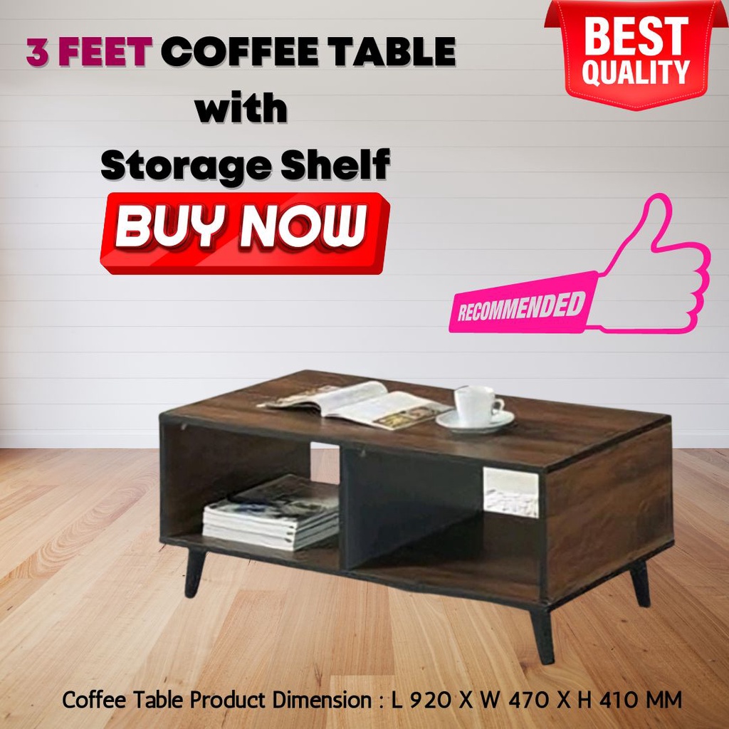 ROAM 3ft Meja Kopi Ruang Tamu Coffee Table Living Room Center Table ...
