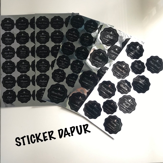 STICKER DAPUR (1 SET - 75 PCS ) | Shopee Malaysia