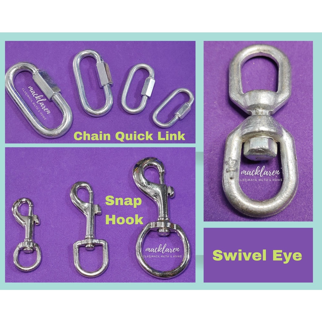 Quick Link Lock Safety Screw Hook Climbing Gear Kadena Chain Snap Hook ...