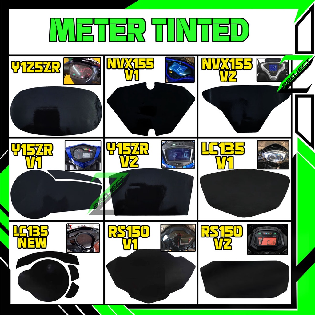 Kapcai Tinted Meter Sticker / Sticker Meter Gelap Y15zr V1 V2 / Nvx155 ...