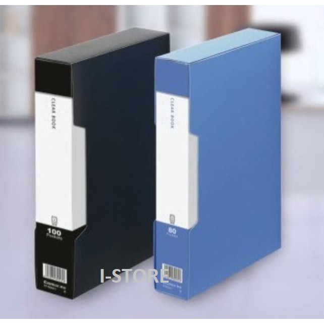 (iStore) 20/40/60/80/100 Pocket, Cleak Book/ Clear Holder (Black and ...