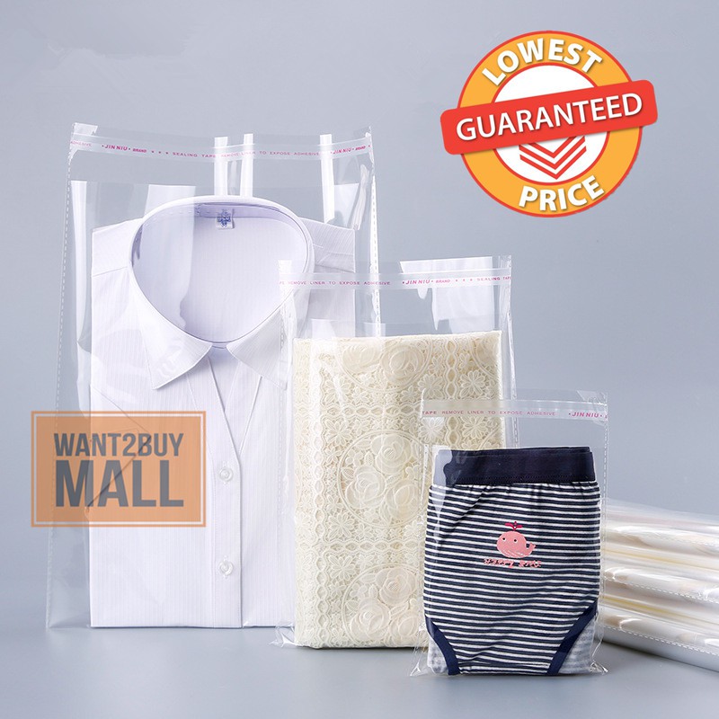🇲🇾 🏆 100pcs Murah Transparent OPP Packaging Packing Clear Plastic Bag ...