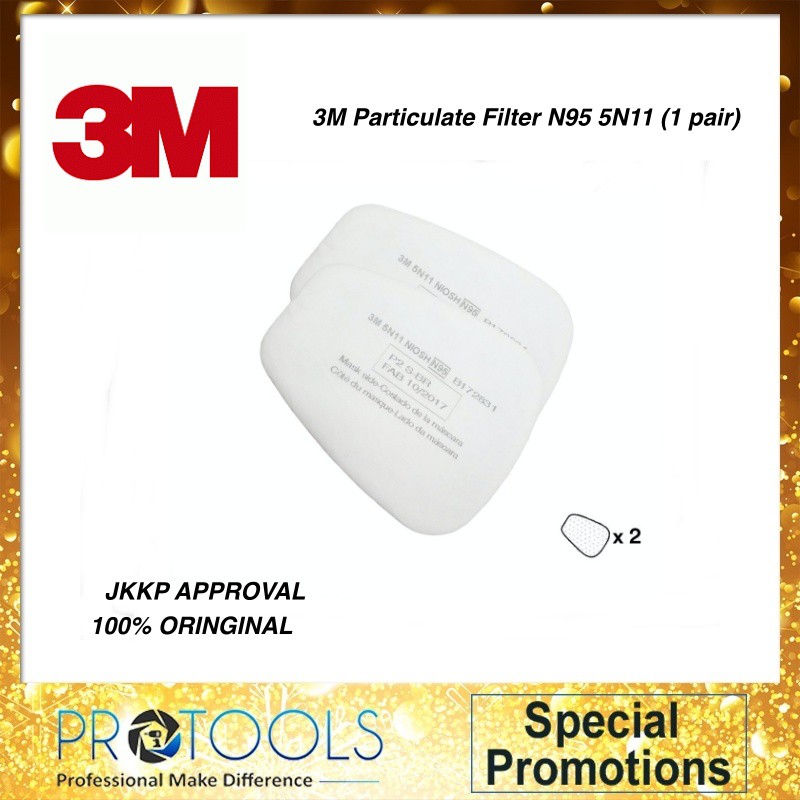 (ORINGINAL)3M Particulate Filter N95 5N11 (1 pair) | Shopee Malaysia