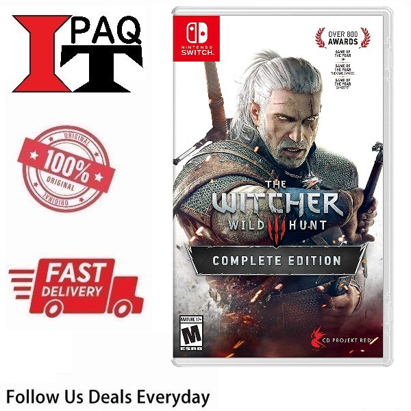 Nintendo Switch The Witcher 3 Wild Hunt (Standard / Complete Edition ...