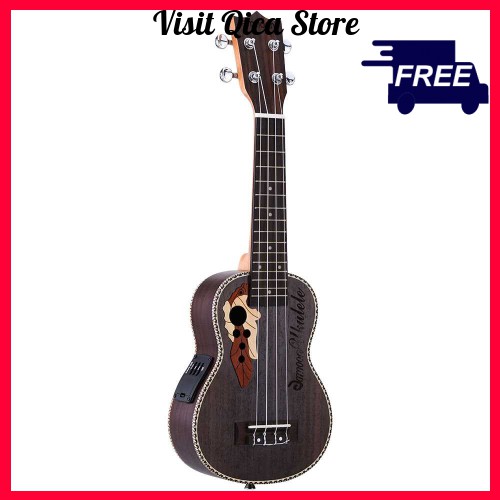 ammoon Spruce 21 Acoustic Ukulele 15 Fret 4 Strings Stringed Musical ...