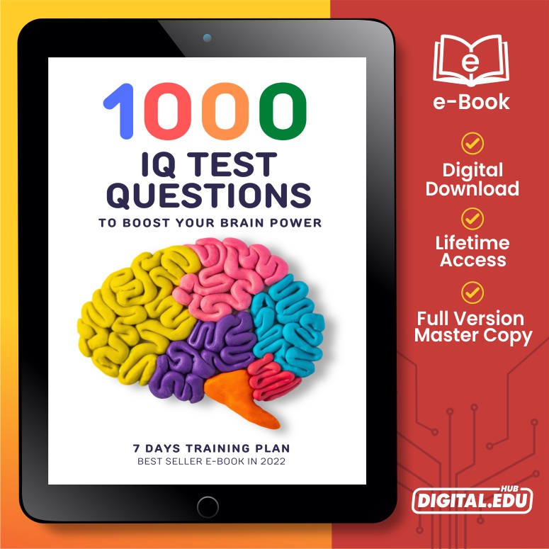 1000 IQ Test Questions To Boost Your Brain Power [ E-Book ] | Shopee ...
