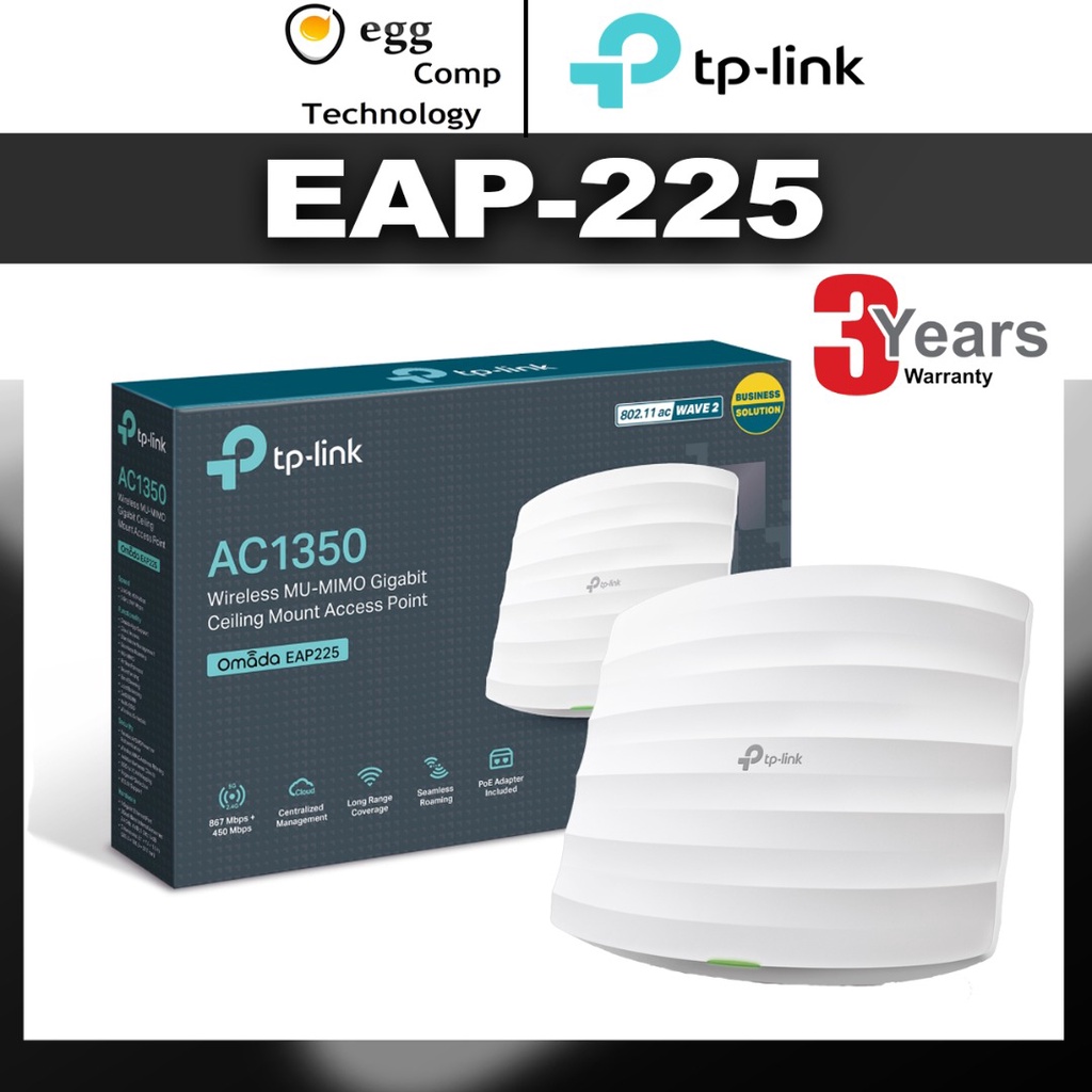 TP-Link EAP225 AC1350 Wireless MU-MIMO Gigabit Ceiling Mount Access Point | Shopee Malaysia