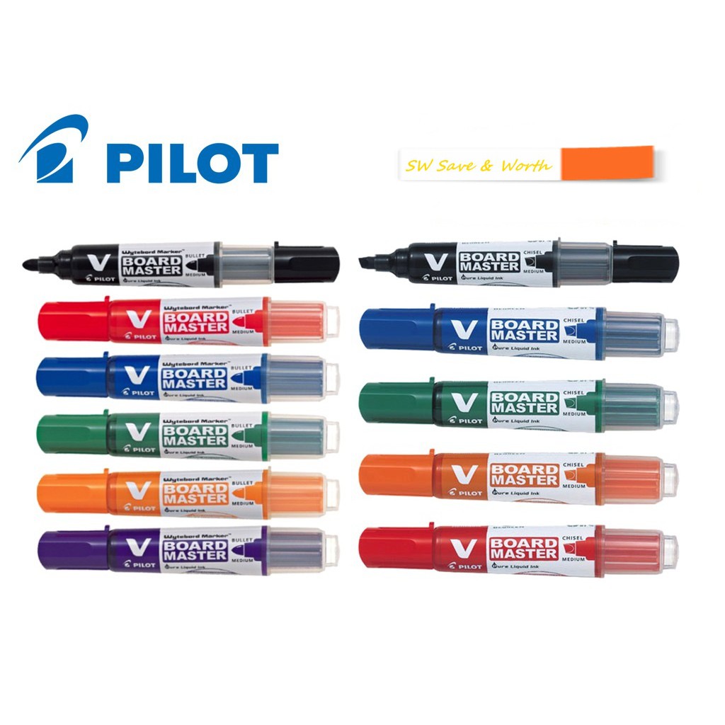 AKINA SAVE 6 COLOUR Pilot V Board Master Whiteboard Marker & Bullet ...