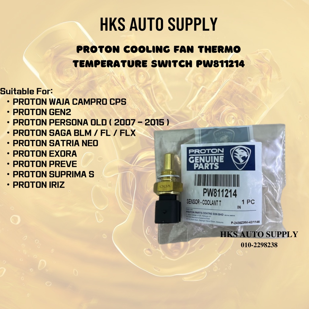 PROTON COOLING FAN THERMO TEMPERATURE SWITCH PW811214 | Shopee Malaysia
