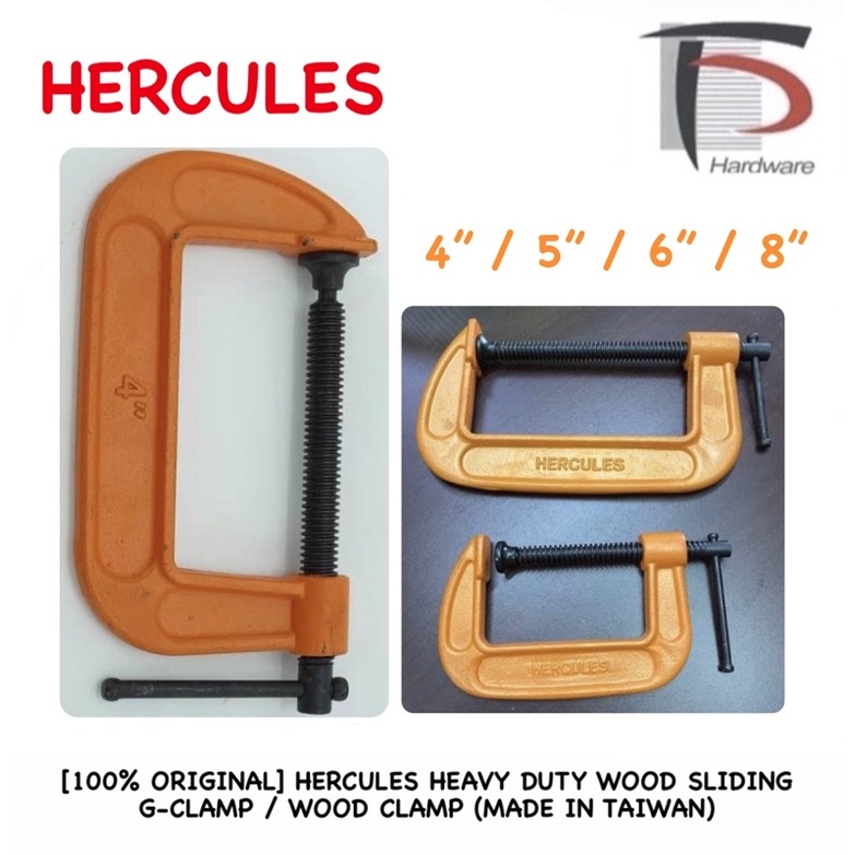 [100% ORIGINAL] HERCULES HEAVY DUTY WOOD SLIDING G-CLAMP / WOOD CLAMP ...