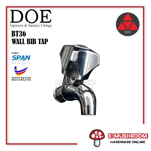 DOE BT36(RP) Basic Series Wall Bib Tap | Shopee Malaysia