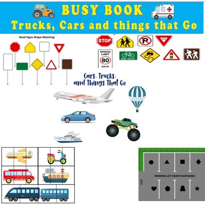330- Transportation Busy Book Kids (PDF) Things that go learning ...