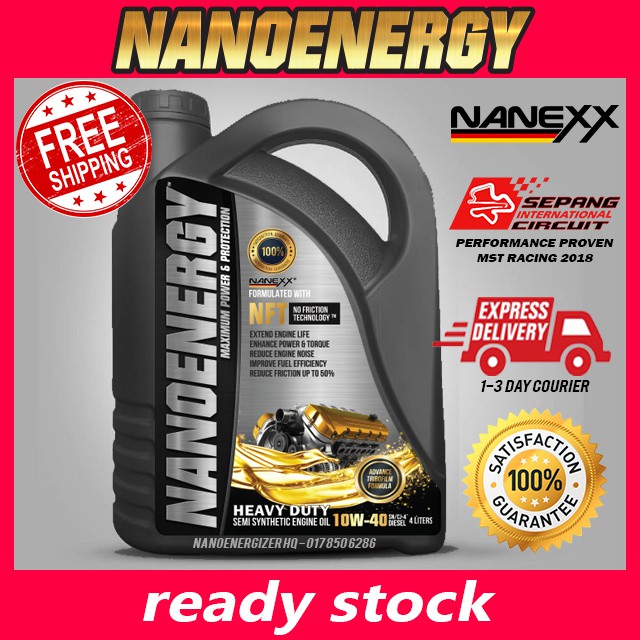 NANOENERGY SEMI SYNTHETIC DIESEL 10W-40 API SN/CJ-4 ENGINE OIL | Shopee ...