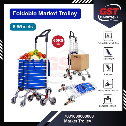 Market Trolley Fordable Shopping Trolley Foldable Trolley Shopping Cart ...