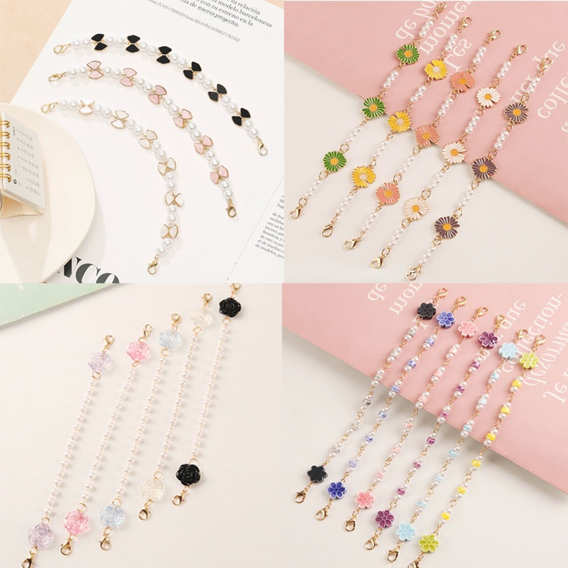 Pearl Mask Extender for Hijab Daisy Mask Chain Mask Adapter Mask Strap ...