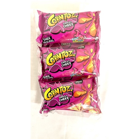 Corntoz Crackers Mini 15gm x 6pkt Chili Cheese Corn Snack Makanan ...