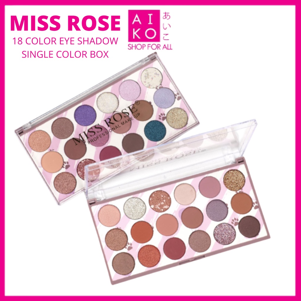 (AIKO)EYE SHADOW MISS ROSE 18 COLOR SINGLE COLOR BOX | Shopee Malaysia