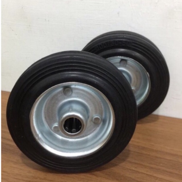 HITAM 3 inch wheels only only flat wheels black rubber wheels display ...