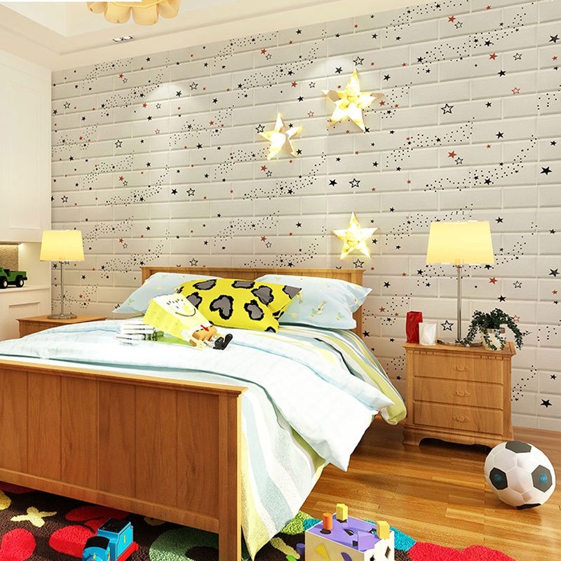 BIG SIZE Sticky Wall Decor Wall paper Adhesive Wall Decor Brick Design ...