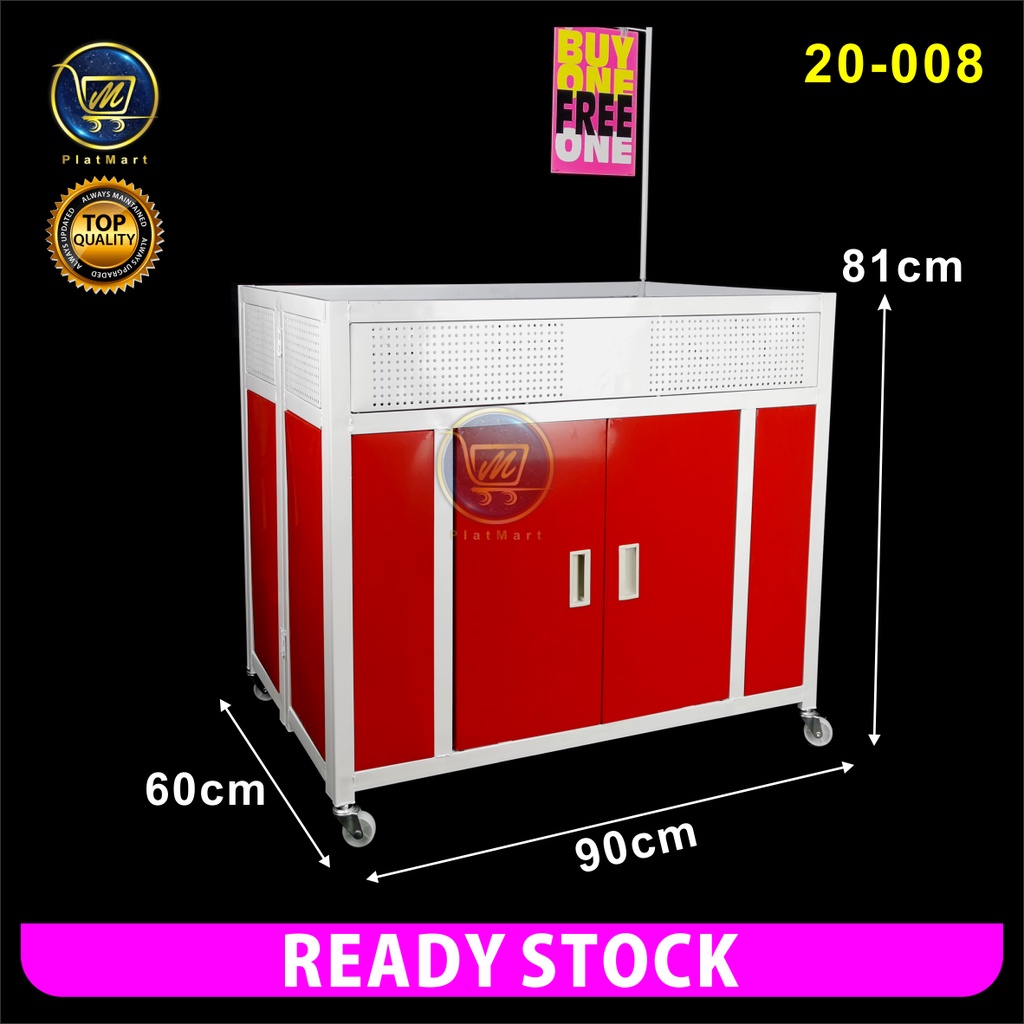 PlatMart - [READY STOCK] 2 Layer Foldable Offer Bin With Door & Wheel ...