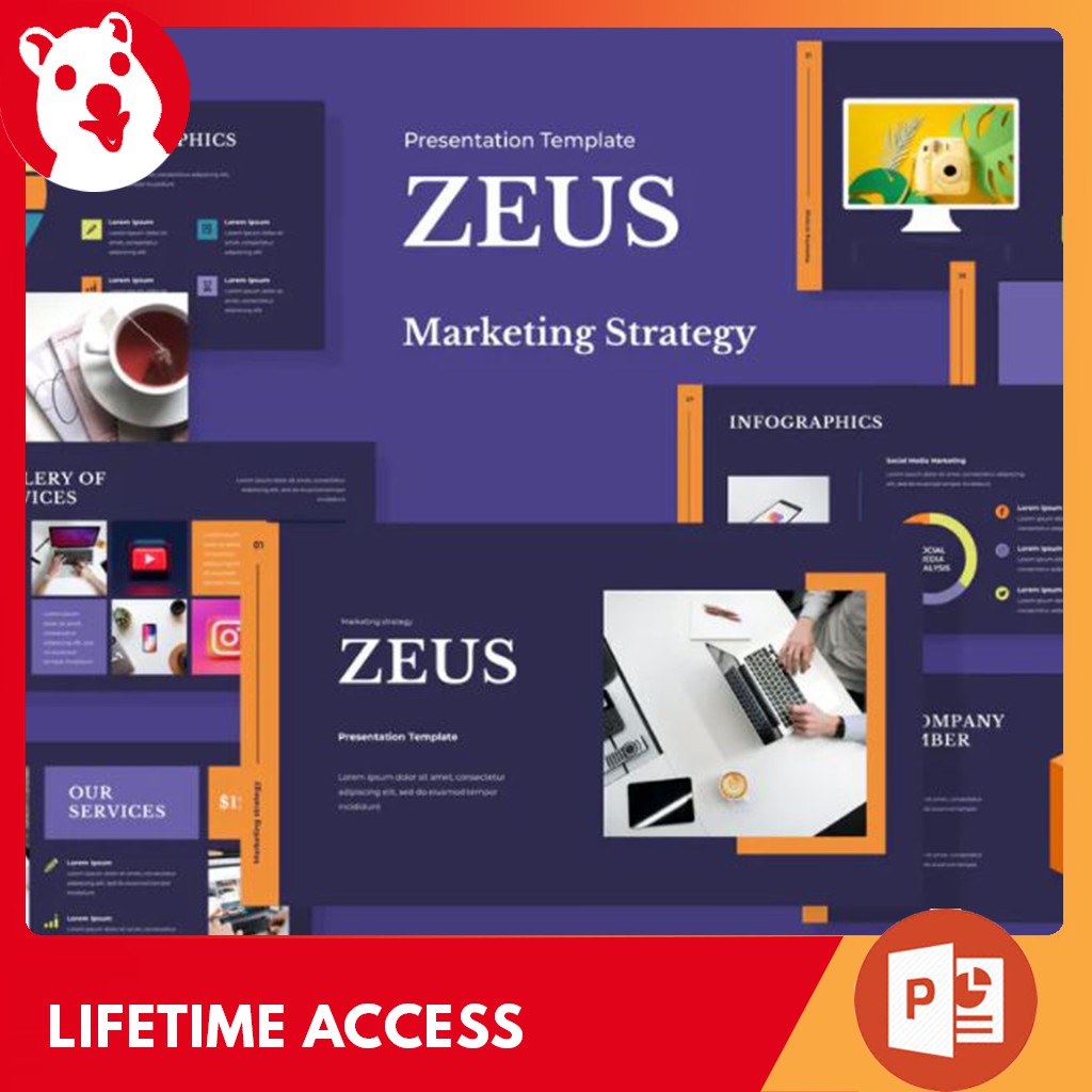 Marketing Strategy Powerpoint Template - 35 Unique Slides | Shopee Malaysia