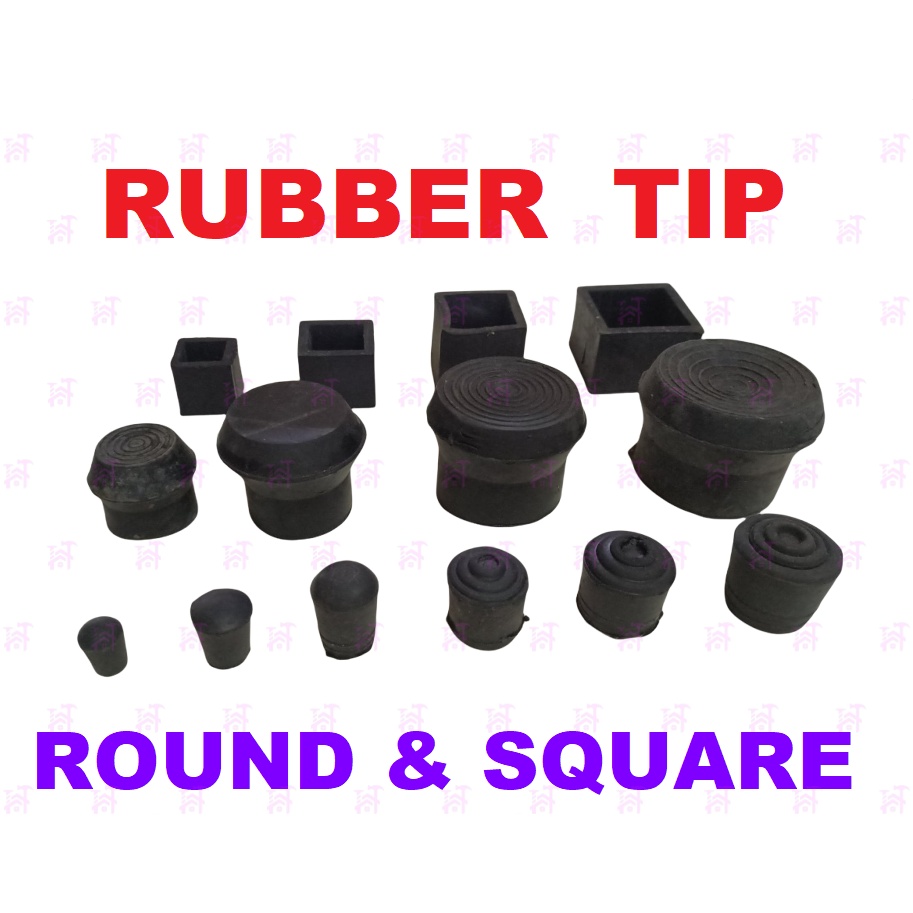 RUBBER FOOTING TIP ROUND SQUARE HEAVY DUTY | Shopee Malaysia