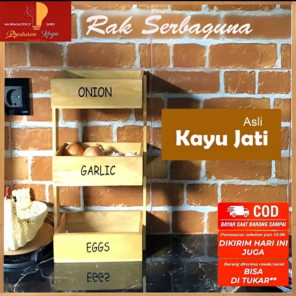 KAYU Contemporary Wooden Onion Rack | Premium quality minimalist multi ...