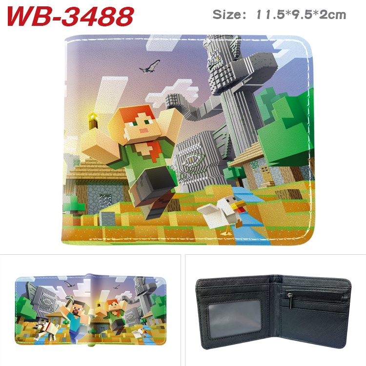 Minecraft Sandbox Game Cartoon Student Casual Short Card Wallet Men's ...