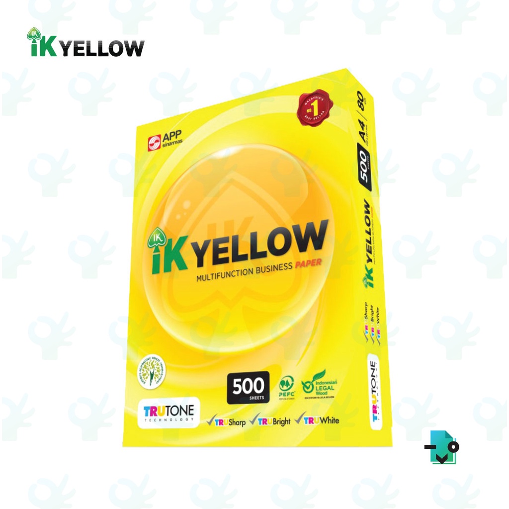 IK Yellow A4 Paper 70GSM/450 sheets 80GSM/500 sheets (5reams) -Maximum ...