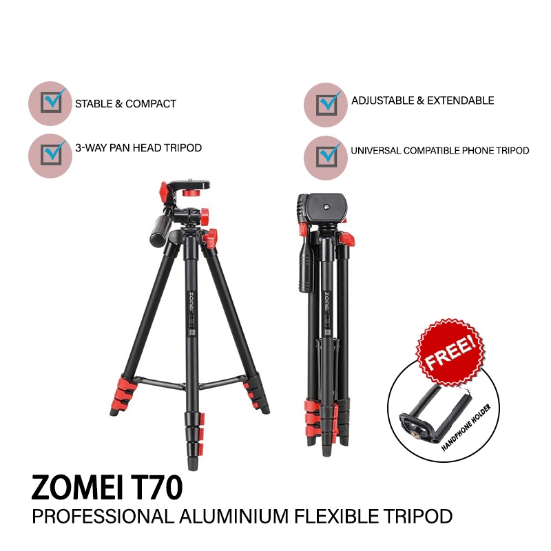 Zomei Q111 Profesional Lightweight High Quality Aluminium Tripod Stand ...