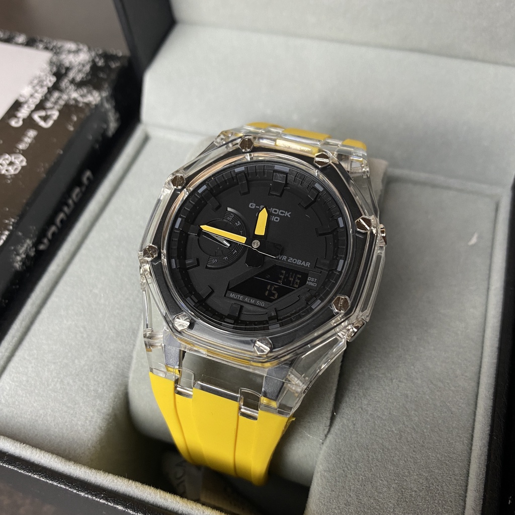 [NEW WATCH 2022] GA-2100 AP TRANSPARENT YELLOW PREMIUM 1.1 Men Women ...