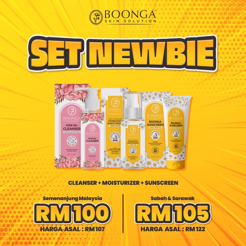 ORIGINAL HQ FULL SET BOONGA SKIN SOLUTION | Shopee Malaysia
