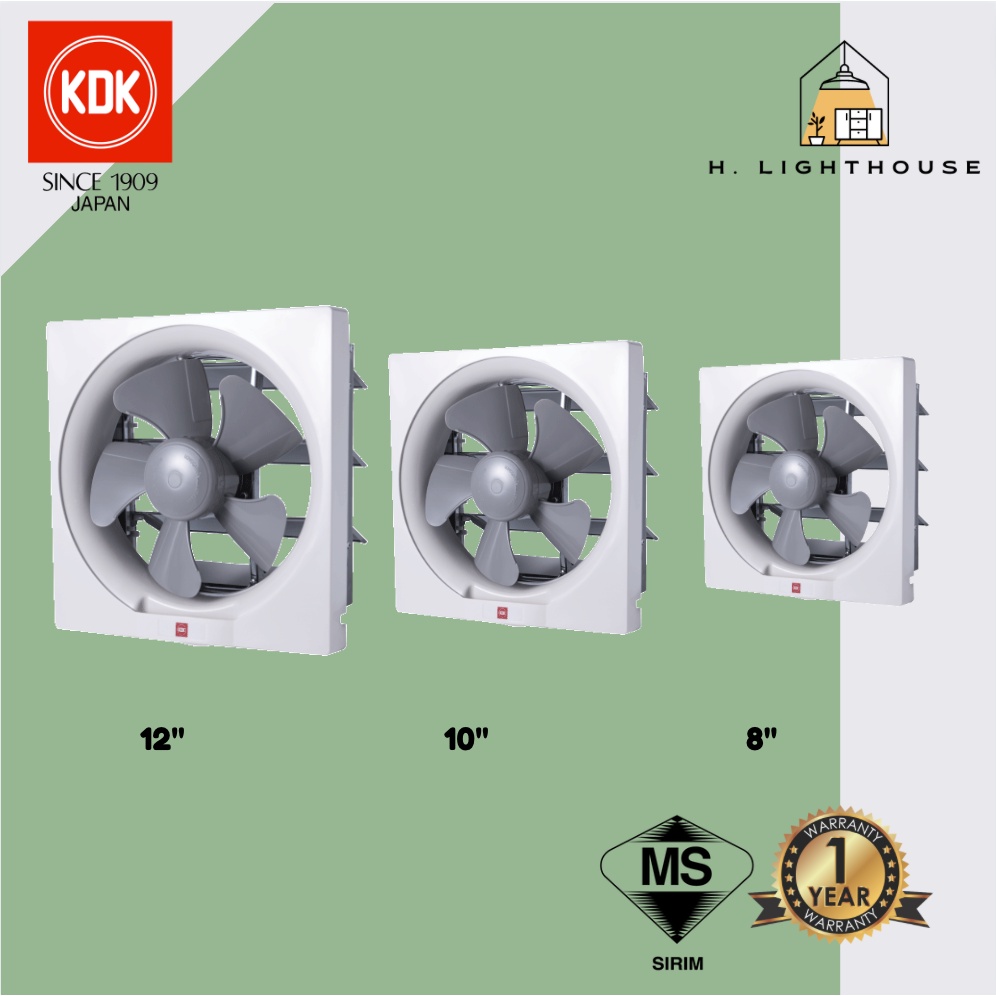 KDK Exhaust Fan Wall Mount 8" 10" 12" 20AQM8 25AQM7 30AQM7 | Shopee ...